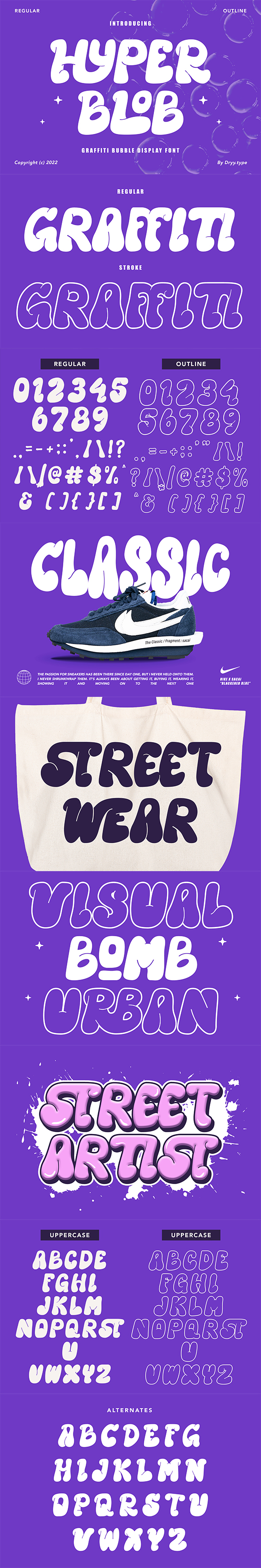 Hyper Blob - Bubble Font, Fonts | GraphicRiver